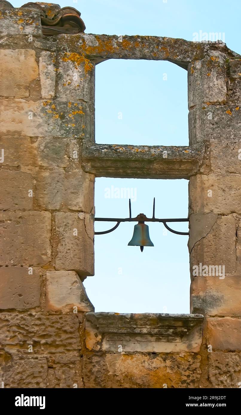 The medieval Prior's House consists preserved belfry in a stone wall ...