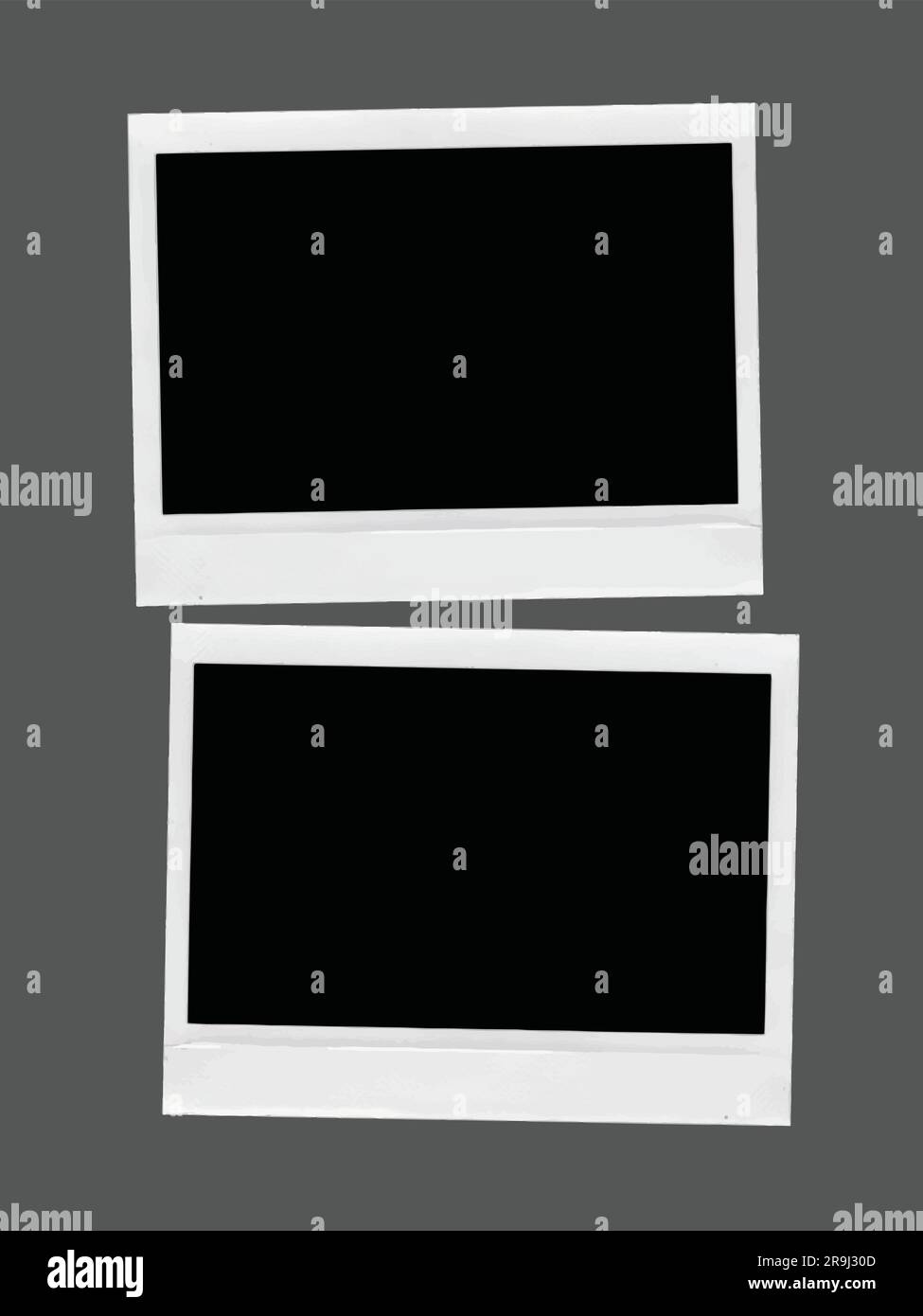 Two square and wide photo frame. Instax wide format photo Stock Vector ...