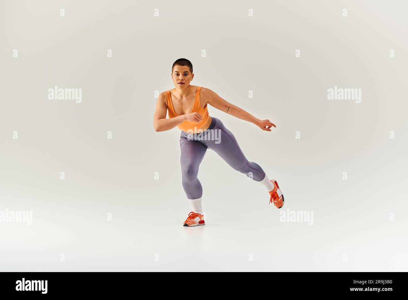 endurance, body positivity movement, short haired and curvy woman ...