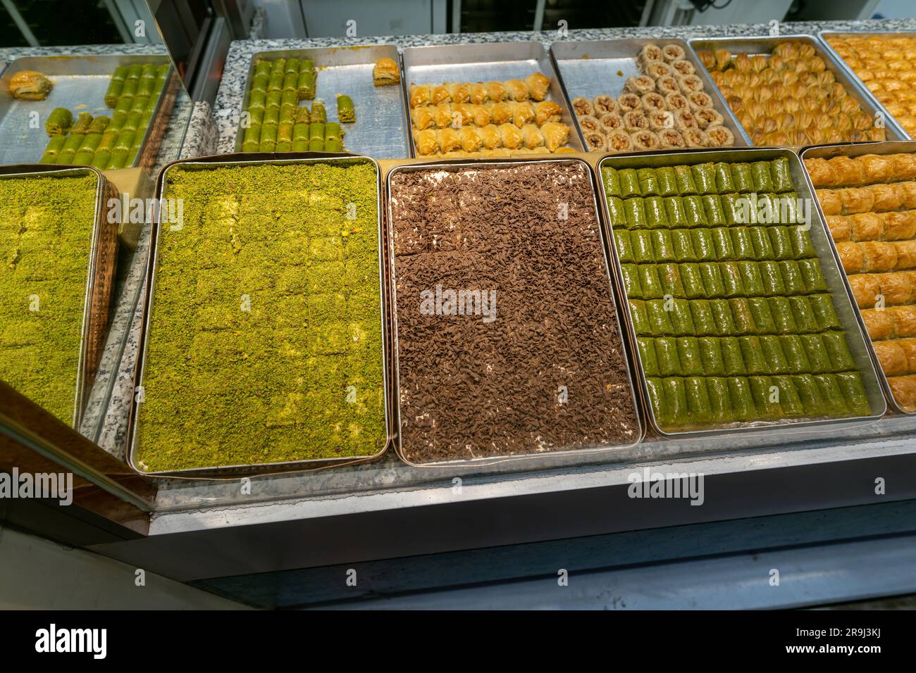 Baklava turkish delight Stock Photo - Alamy