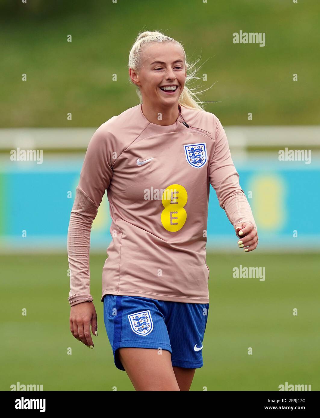 England's Chloe Kelly during a training session at St. George's Park ...