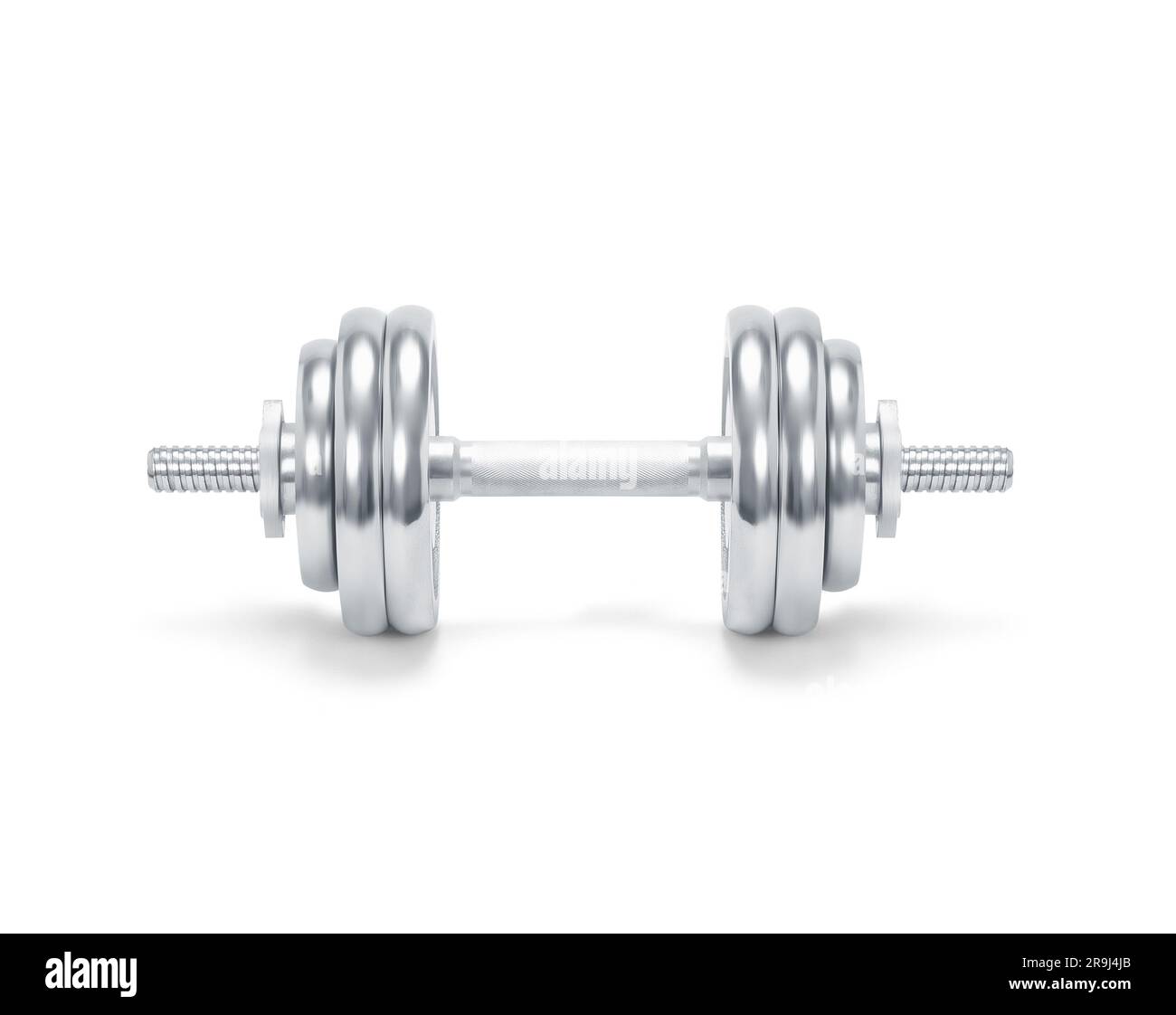 steel dumbbell isolated on white background Stock Photo - Alamy