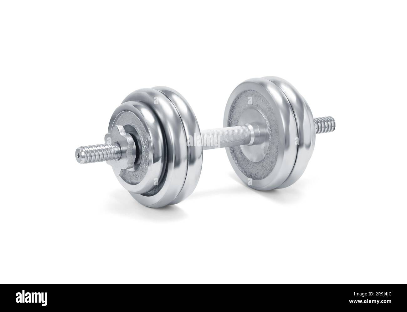 steel dumbbell isolated on white background Stock Photo - Alamy