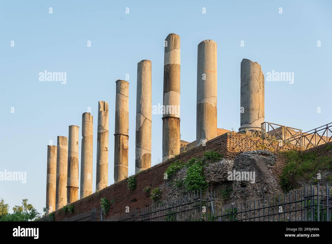 Ancient column by Colosseum in Rome Italy Stock Photo - Alamy