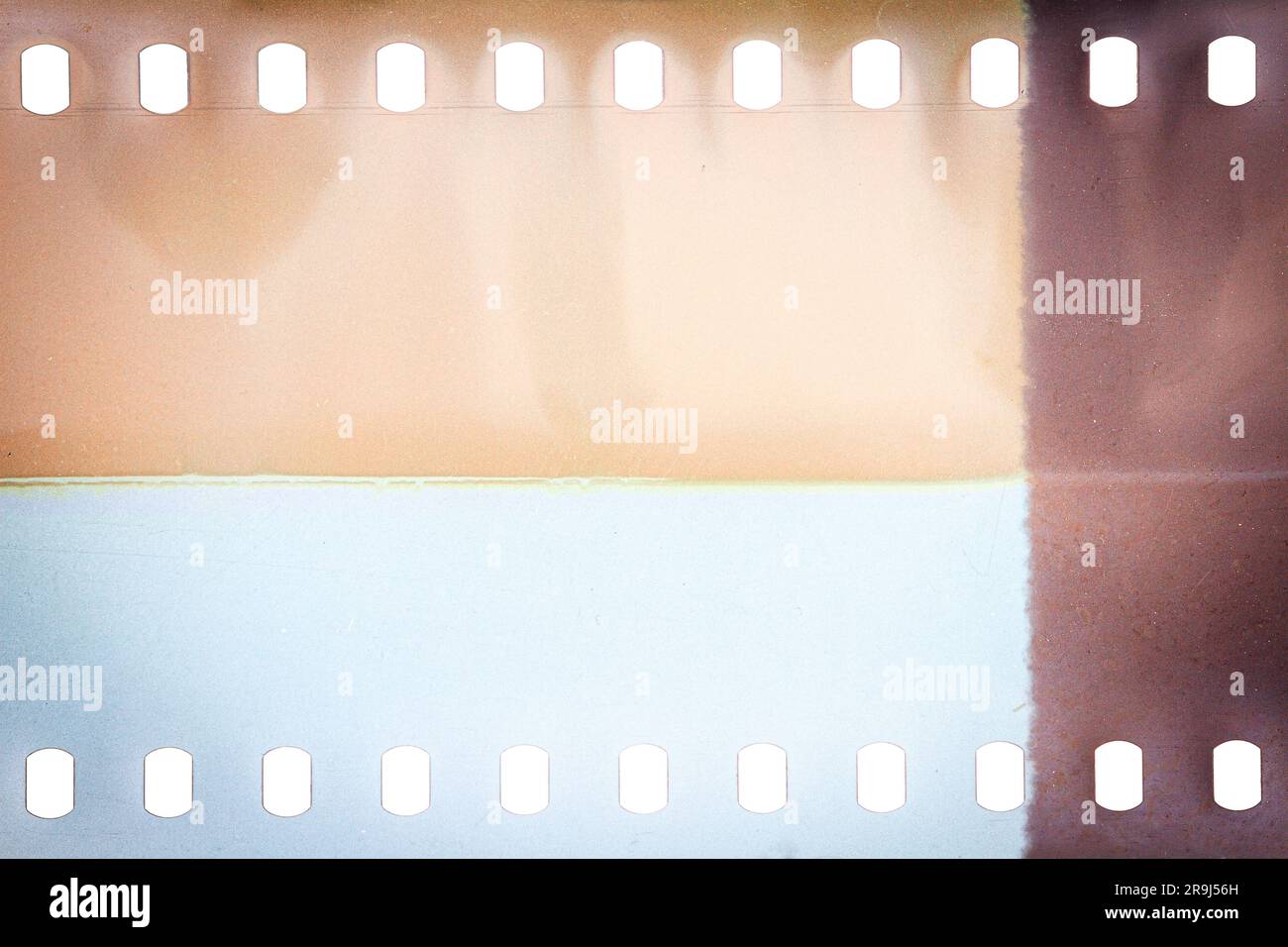 Dusty and grungy 35mm film texture or surface. Perforated scratched ...