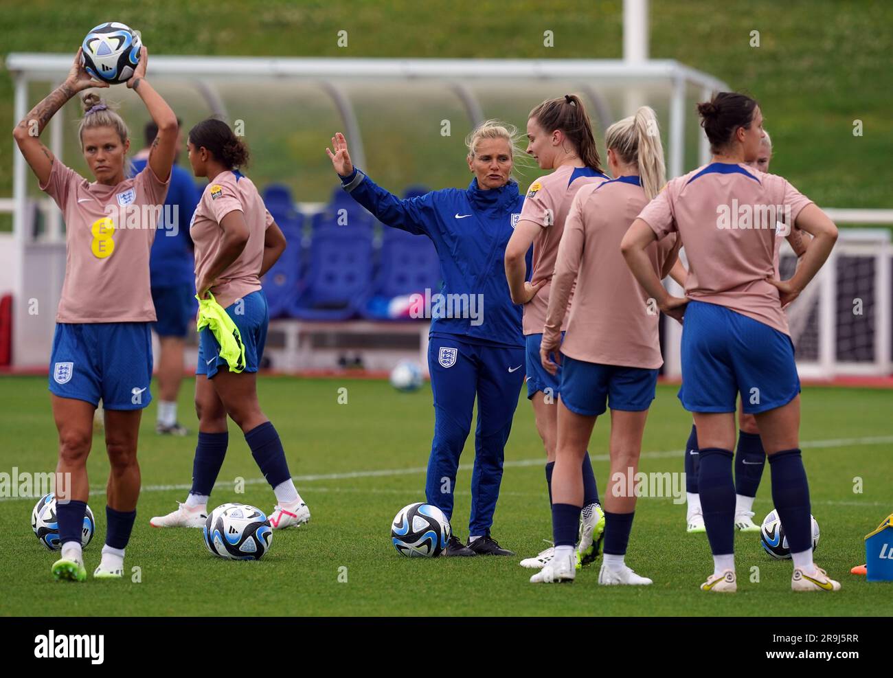 England manager Sarina Wiegman during a training session at St. George ...