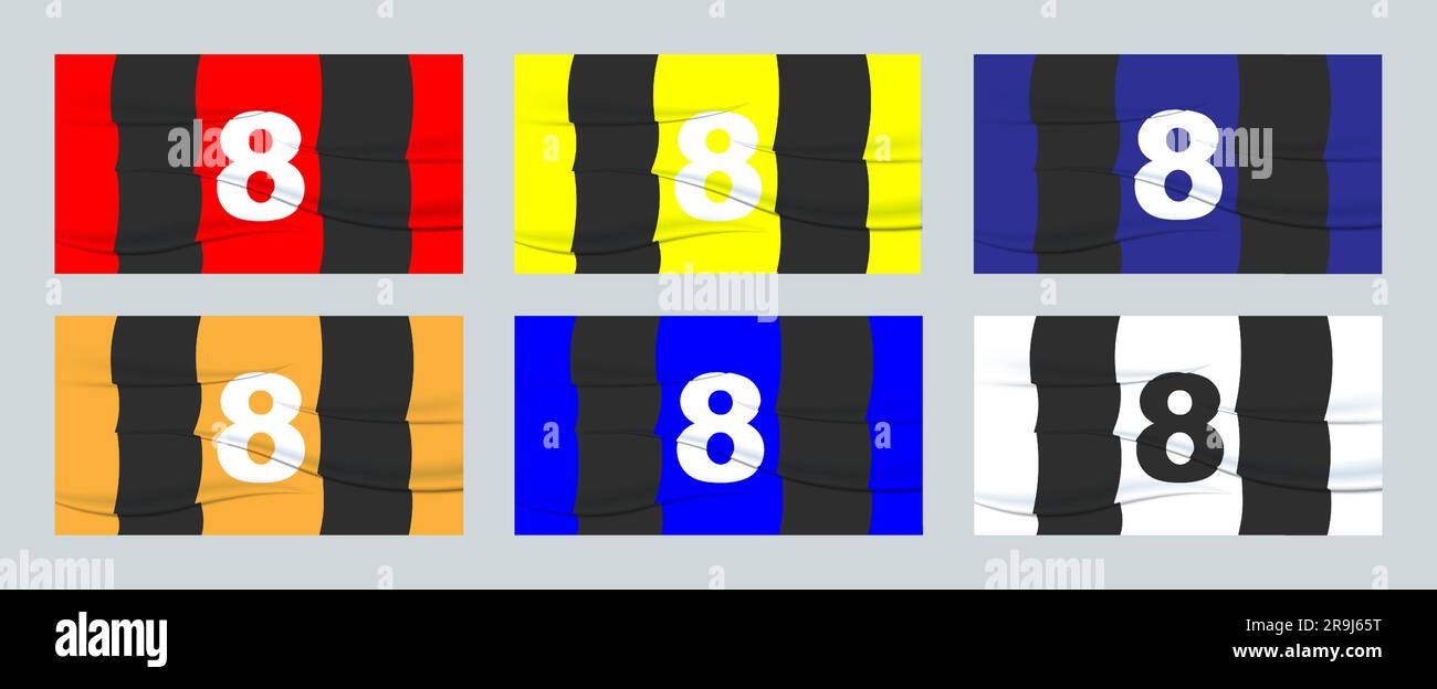 Set footballer's number on a football jersey. 8 Numbered print. Sports ...