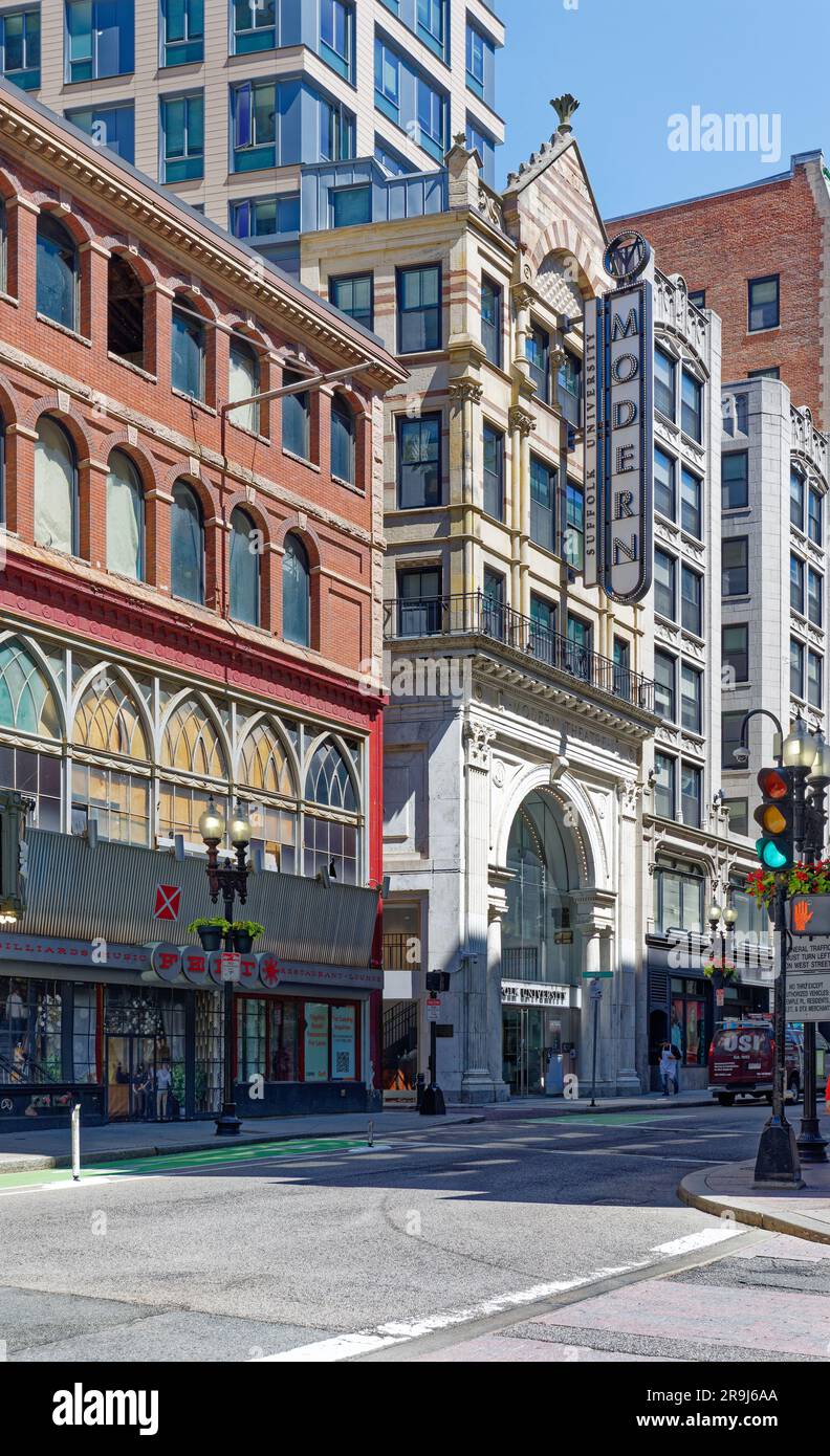 Boston landmark Modern Theatre, an historic warehouse-turned-movie ...