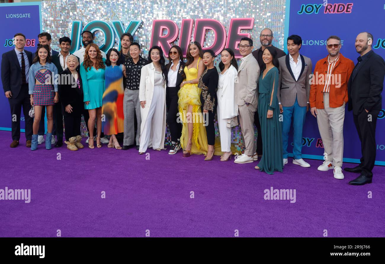 Los Angeles, California, USA. 26th June, 2023. Josh Fagen, James Weaver, Rohain Arora, Lori Tan ...