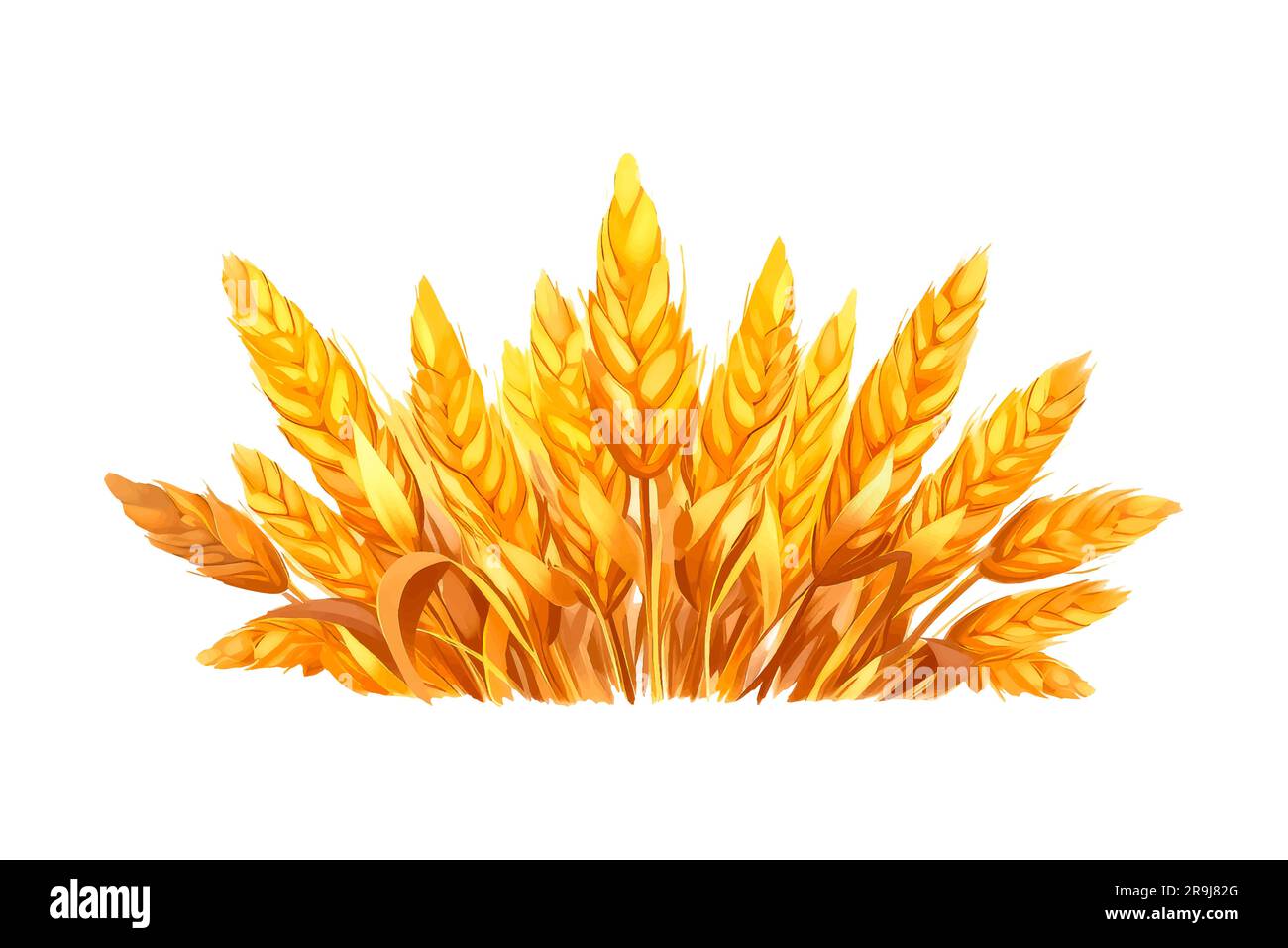 wheat in cartoon style for video game isolated on white background ...
