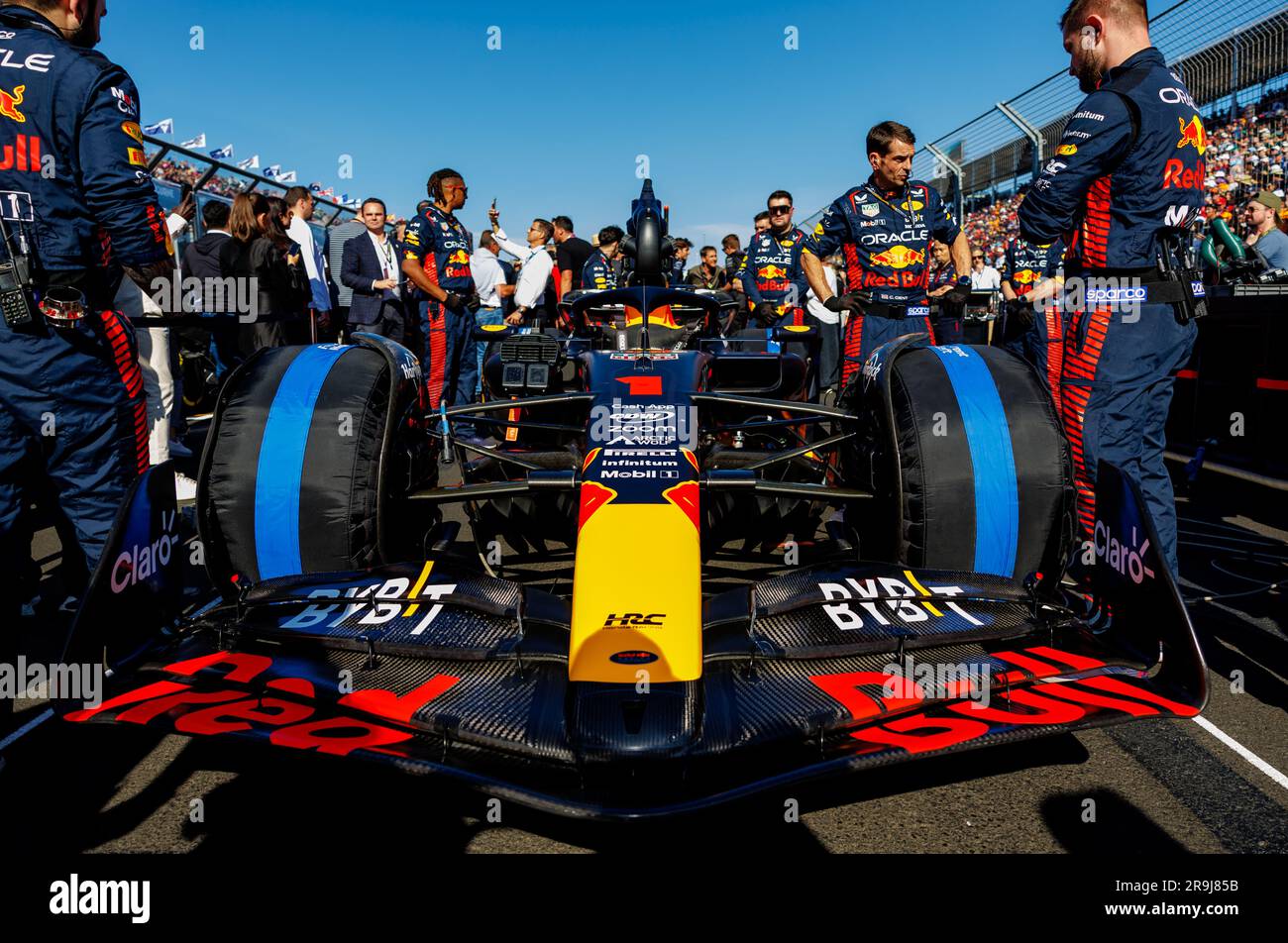 The car of Max Verstappen on the grid before the start of the Australian Formula One Grand Prix ...