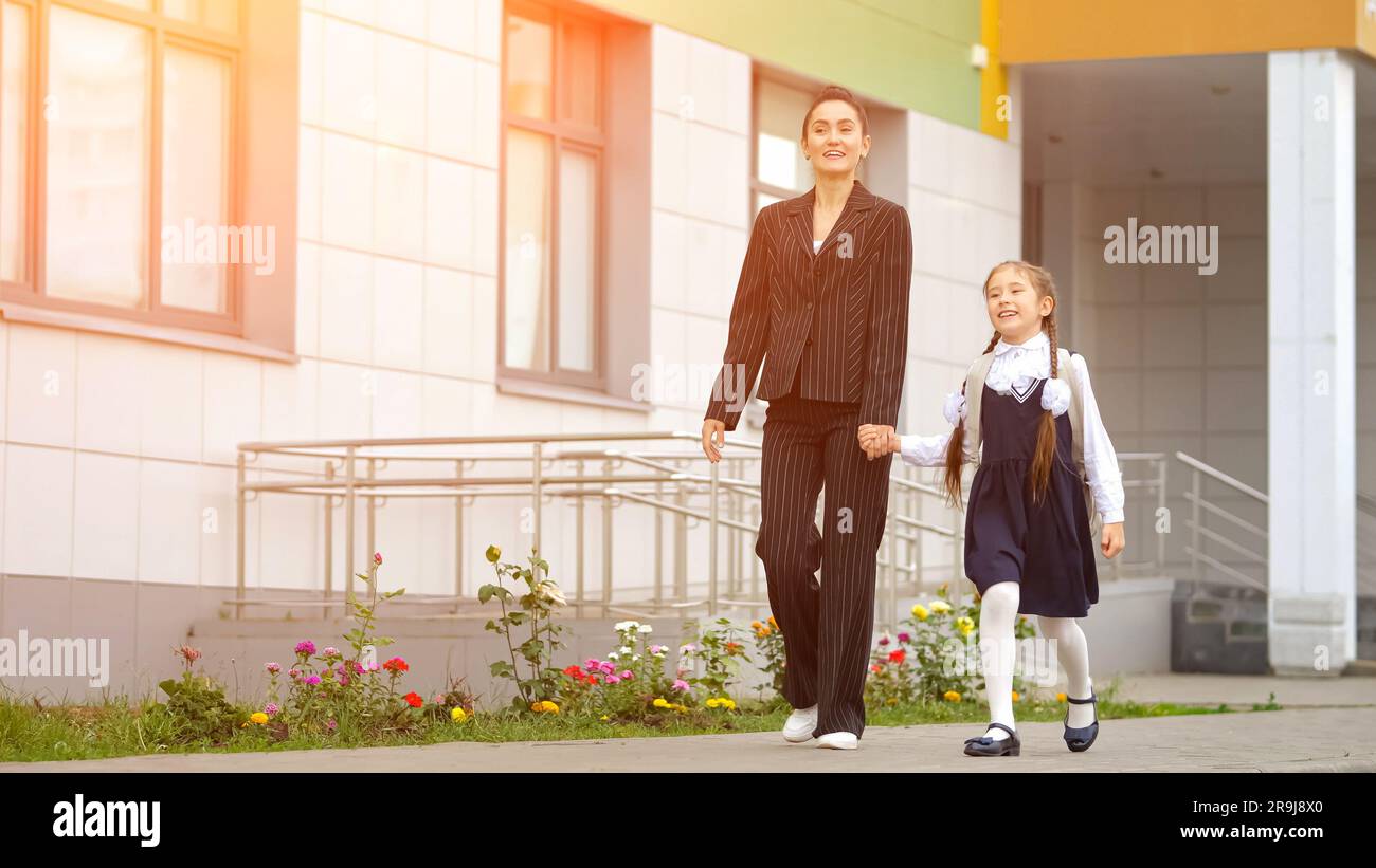 School girl go home from school hi-res stock photography and images - Alamy