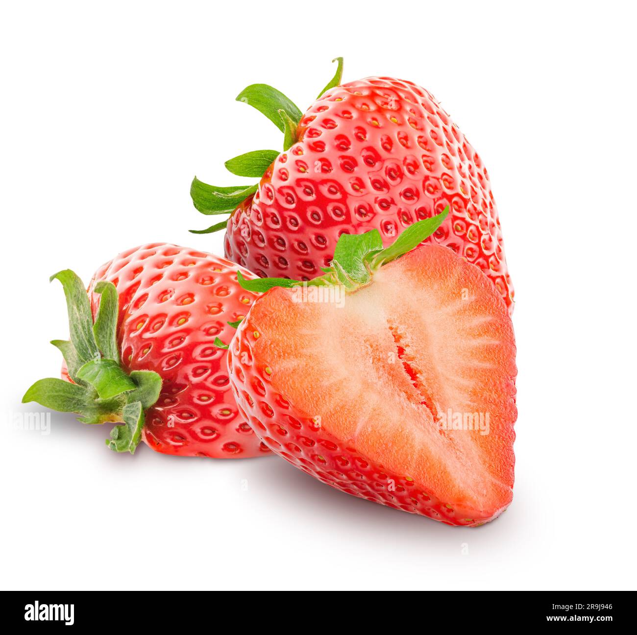 Strawberries isolated on white background Stock Photo - Alamy