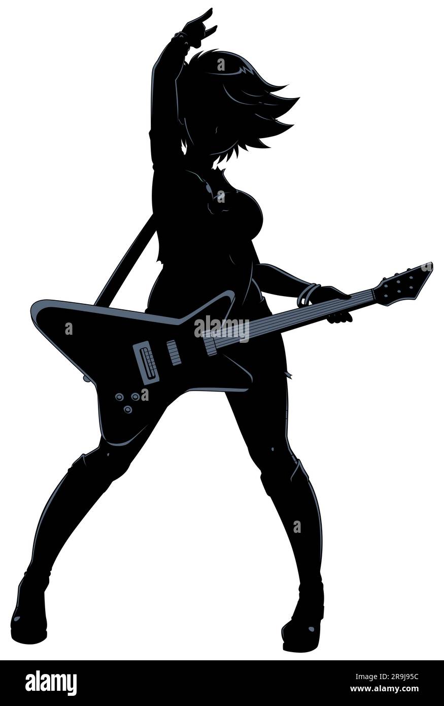 Anime Musician Silhouette Stock Vector Image & Art - Alamy