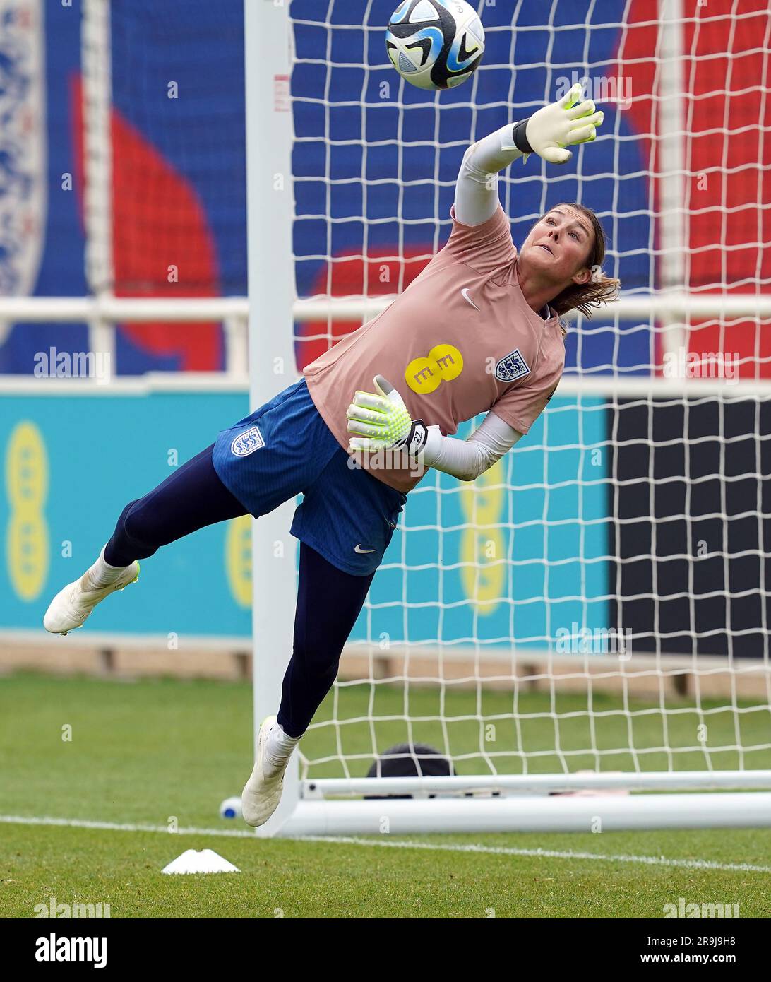 England goalkeeper Mary Earps during a training session at St. George's ...