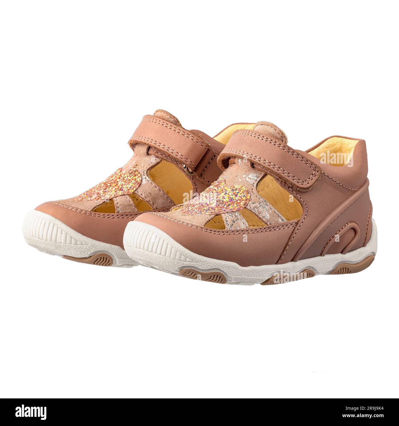 Kids shoes on white background Stock Photo - Alamy