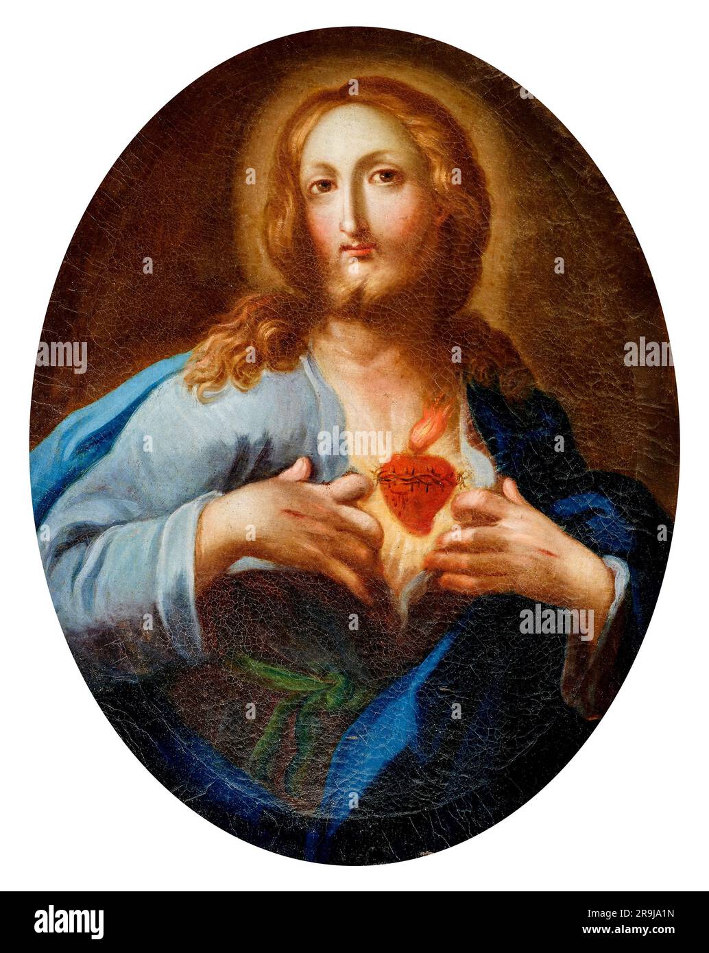 Sacro Cuore di Gesù - olio su tela - pittore siciliano - XVIII secolo ...
