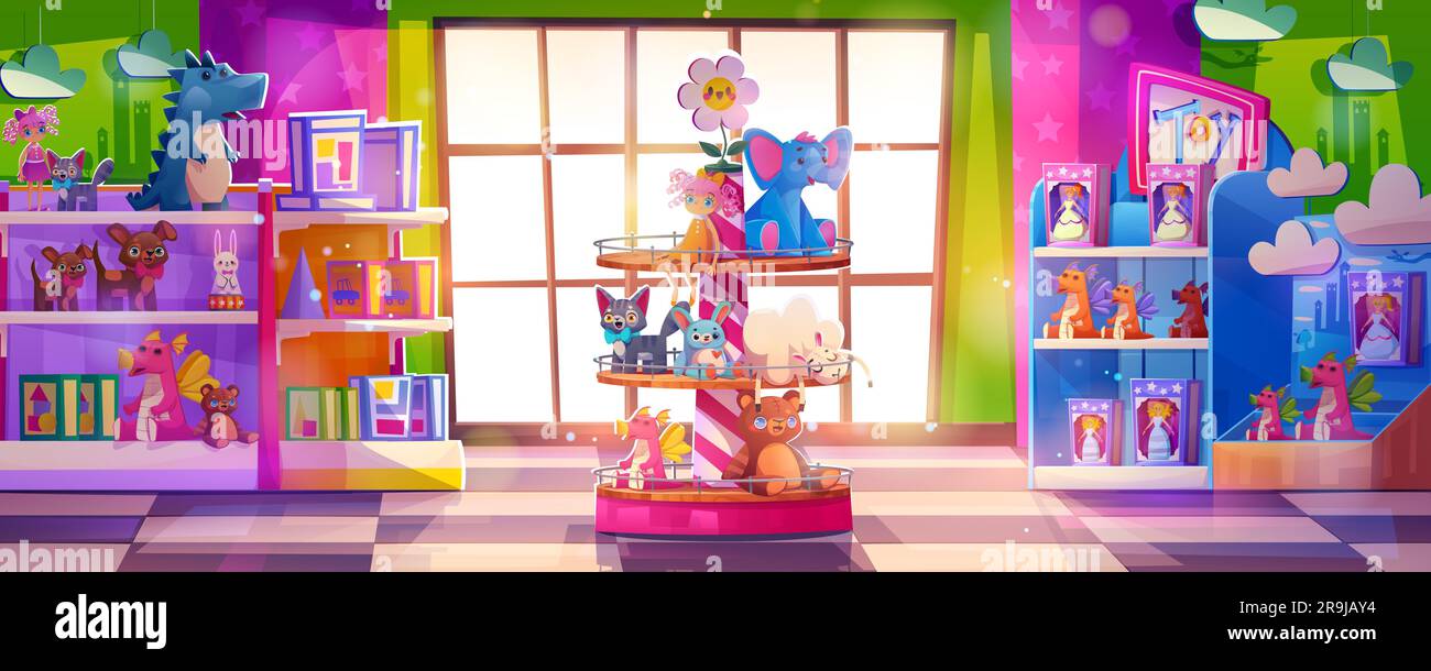 Toy shop aisle Stock Vector Images - Alamy