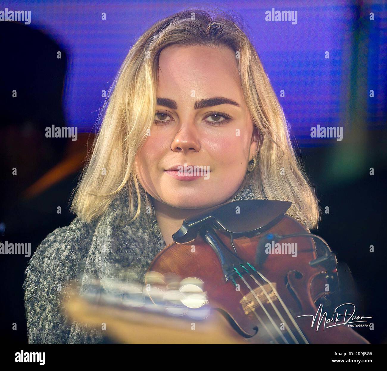 A female violinist playing in a band. Picture: Picture: Mark Dunn ...