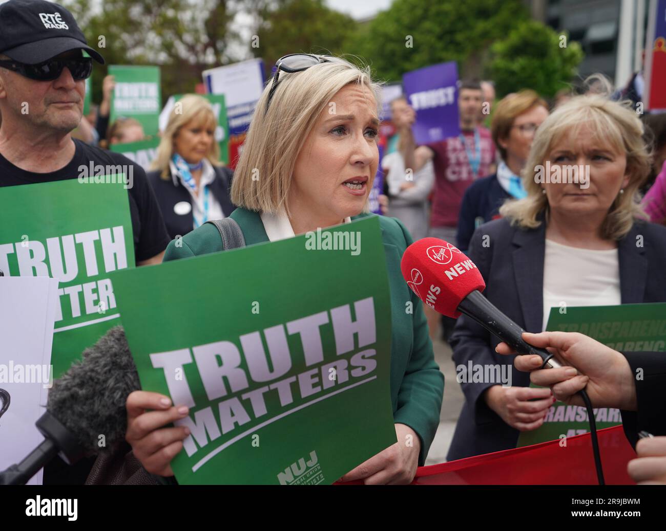 Orla O'Donnell Legal Affairs Correspondent at RTE News speaking to the ...