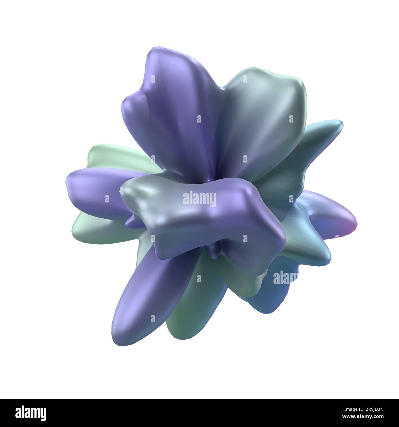 3d Abstract shape composition with spherical. Pearlescent splash ...