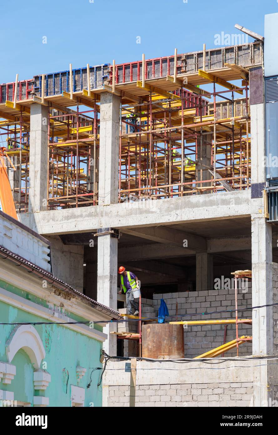 Construction of a transport center, a railway station Stock Photo - Alamy