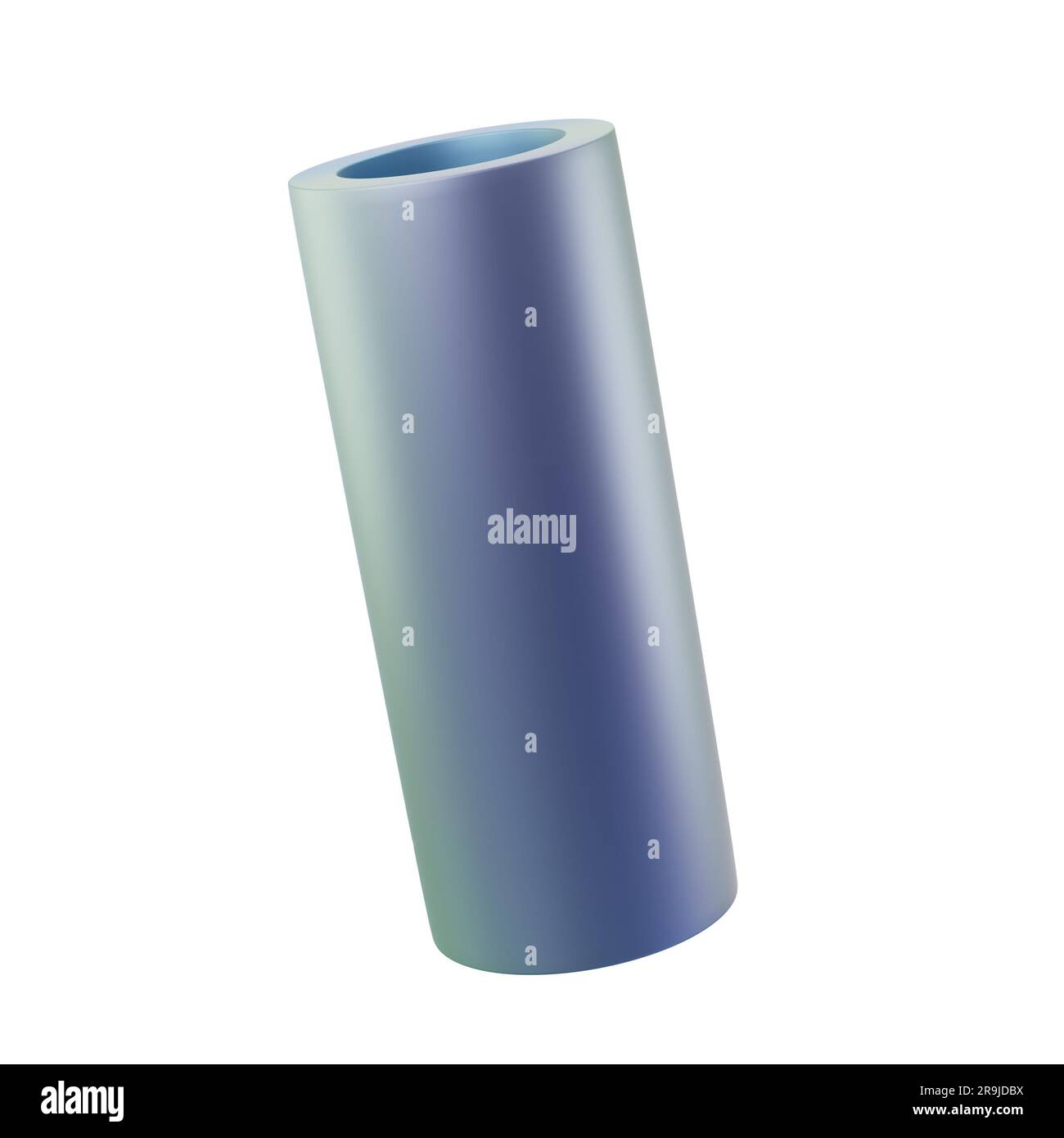 3d shape metallic pipe. Realistic geometric glossy gradient template ...