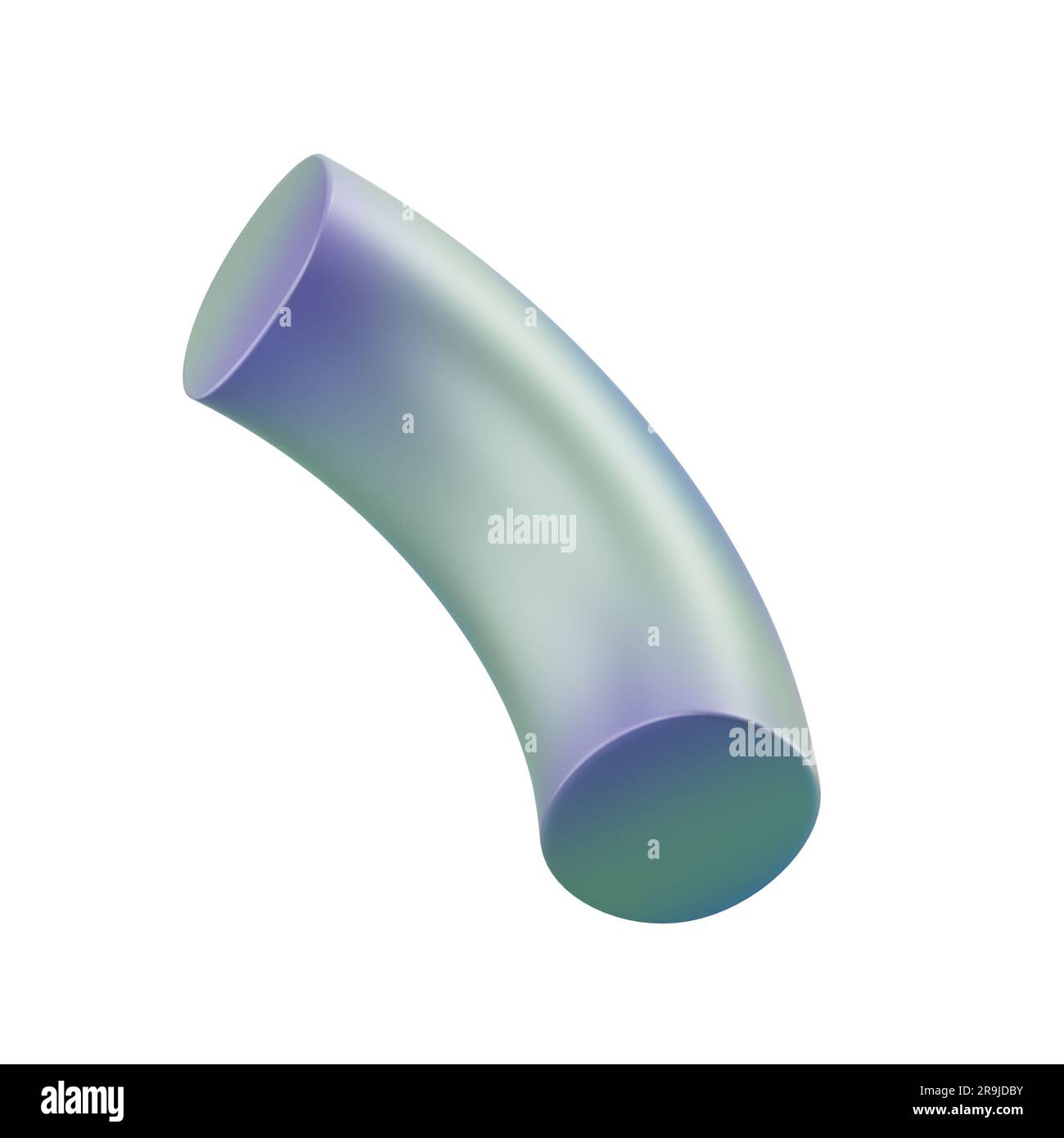 3d dimensional shape quarter donut abstract geometric metal. Realistic ...