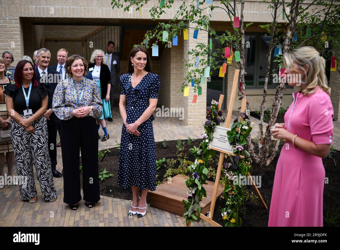 The Princess of Wales with Edwina Grosvenor (right) founder of the ...