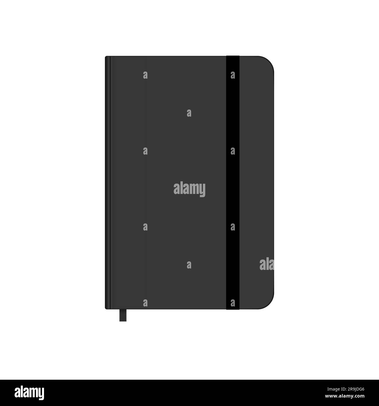 black notebook cover. sketch book or note book mock up. Vector ...