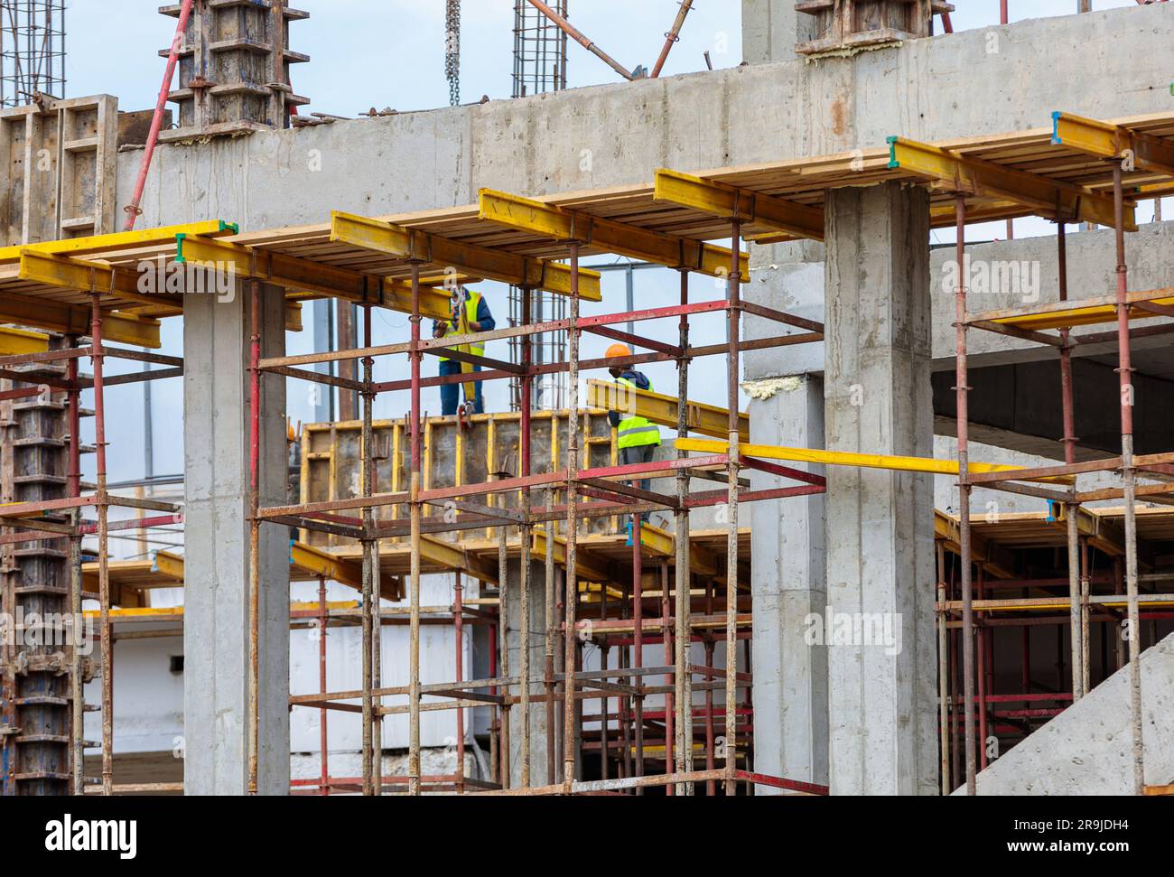 Construction of a transport center, a railway station Stock Photo - Alamy