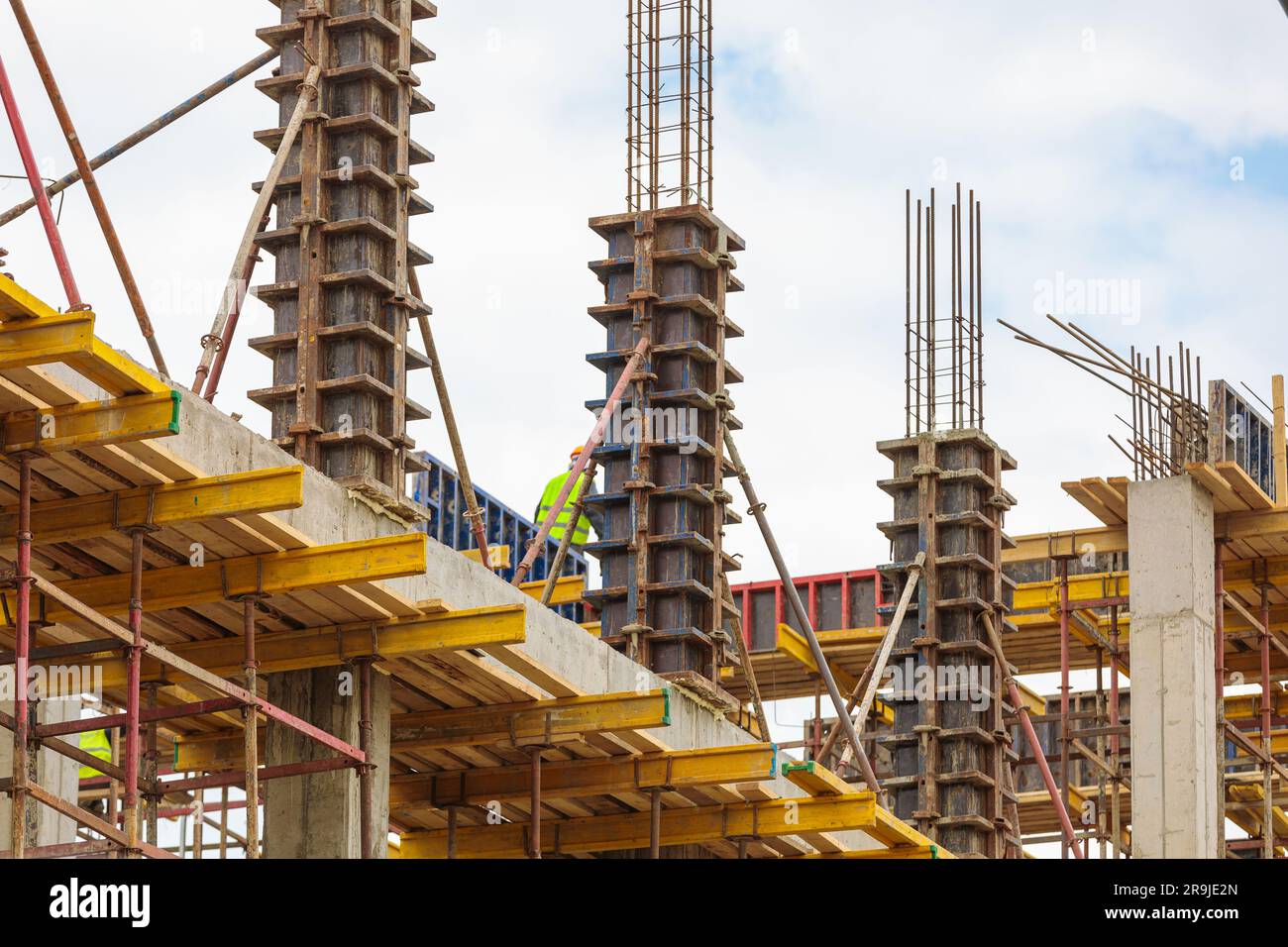 Construction of a transport center, a railway station Stock Photo - Alamy
