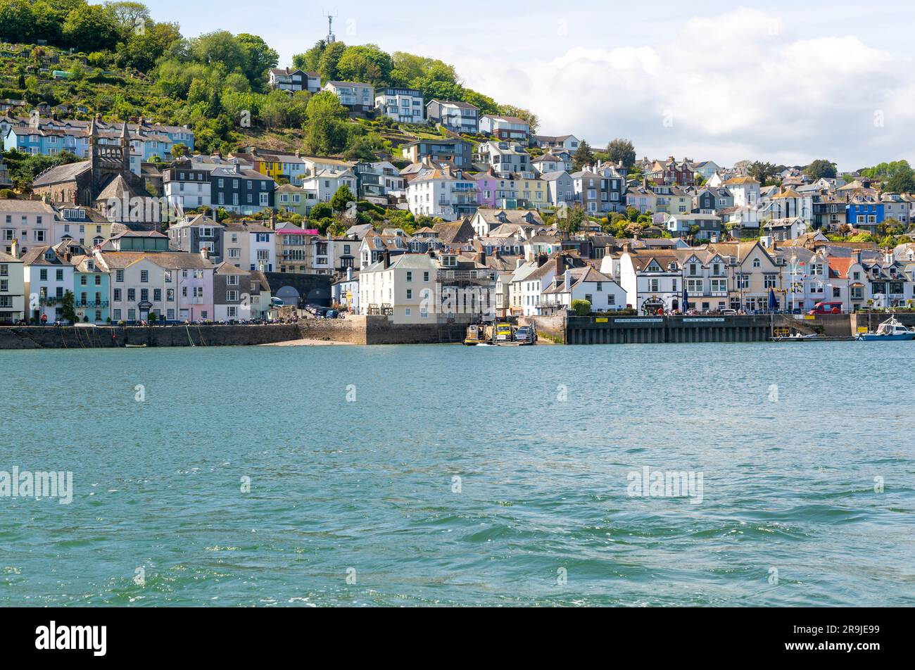 View across River Dart estuary to Dartmouth from Kingswear, Devon ...