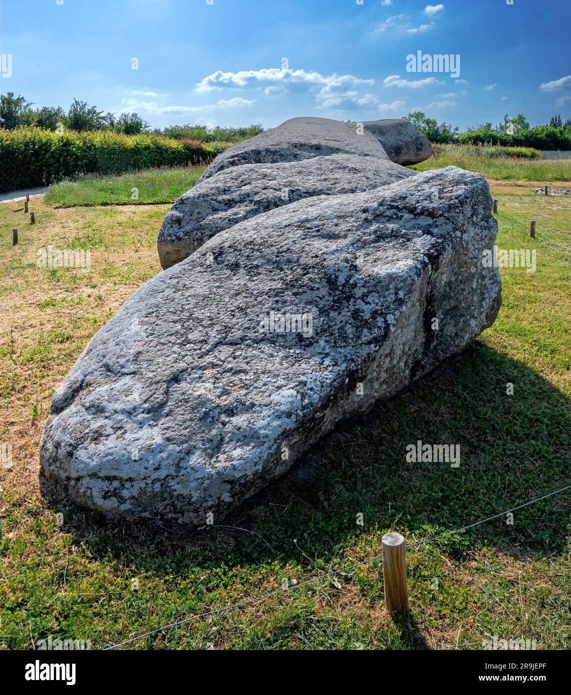 The Broken Grand Menhir of Er Grah in Locmariaquer in Brittany, France ...