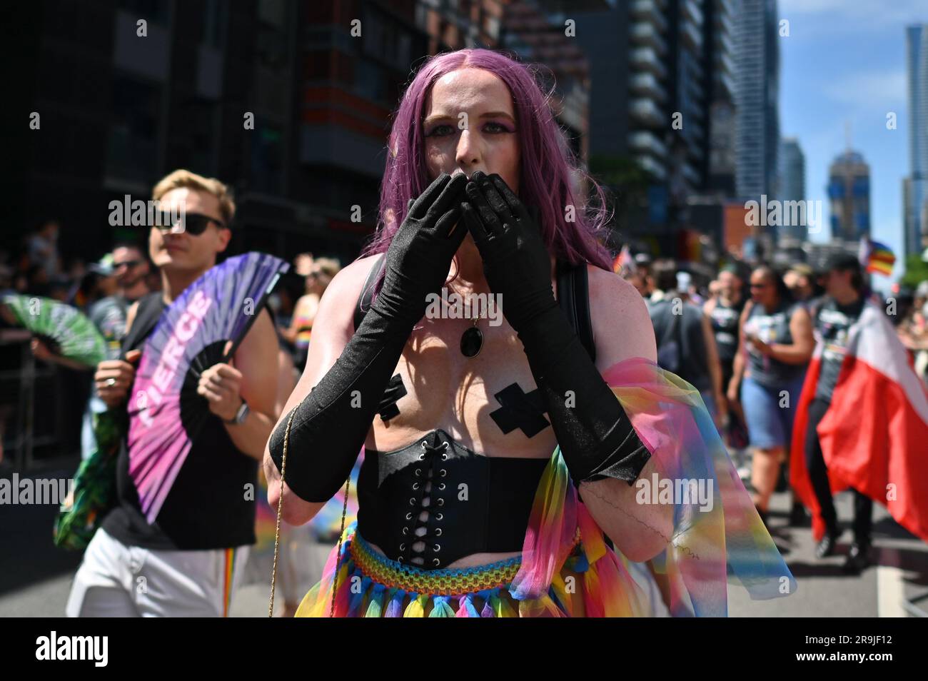 Toronto Canada 12th June 2023 June 25 2023 Toronto Canada Thousands Of People Gathered In
