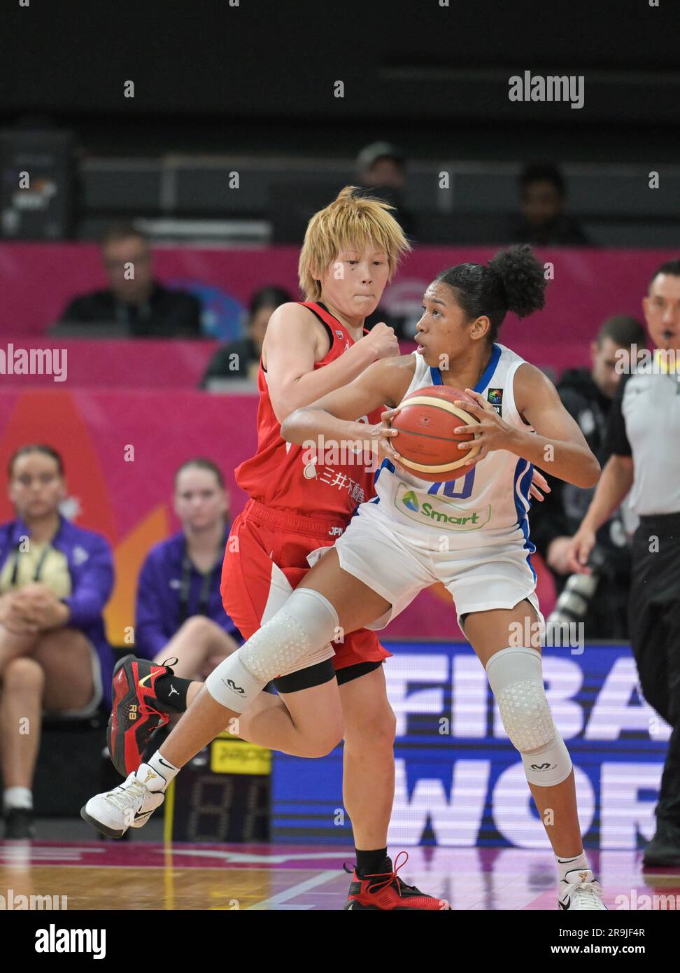 Sydney, Australia. 27th June, 2023. Maki Takada (L) of Japan Women ...