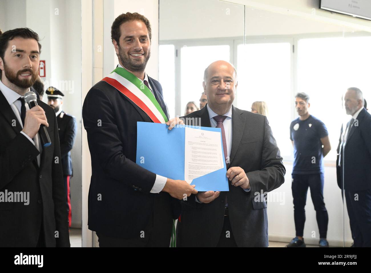 Lido Di Ostia, Italy. 27th June, 2023. Andrea Tobia Zevi and Bruno ...