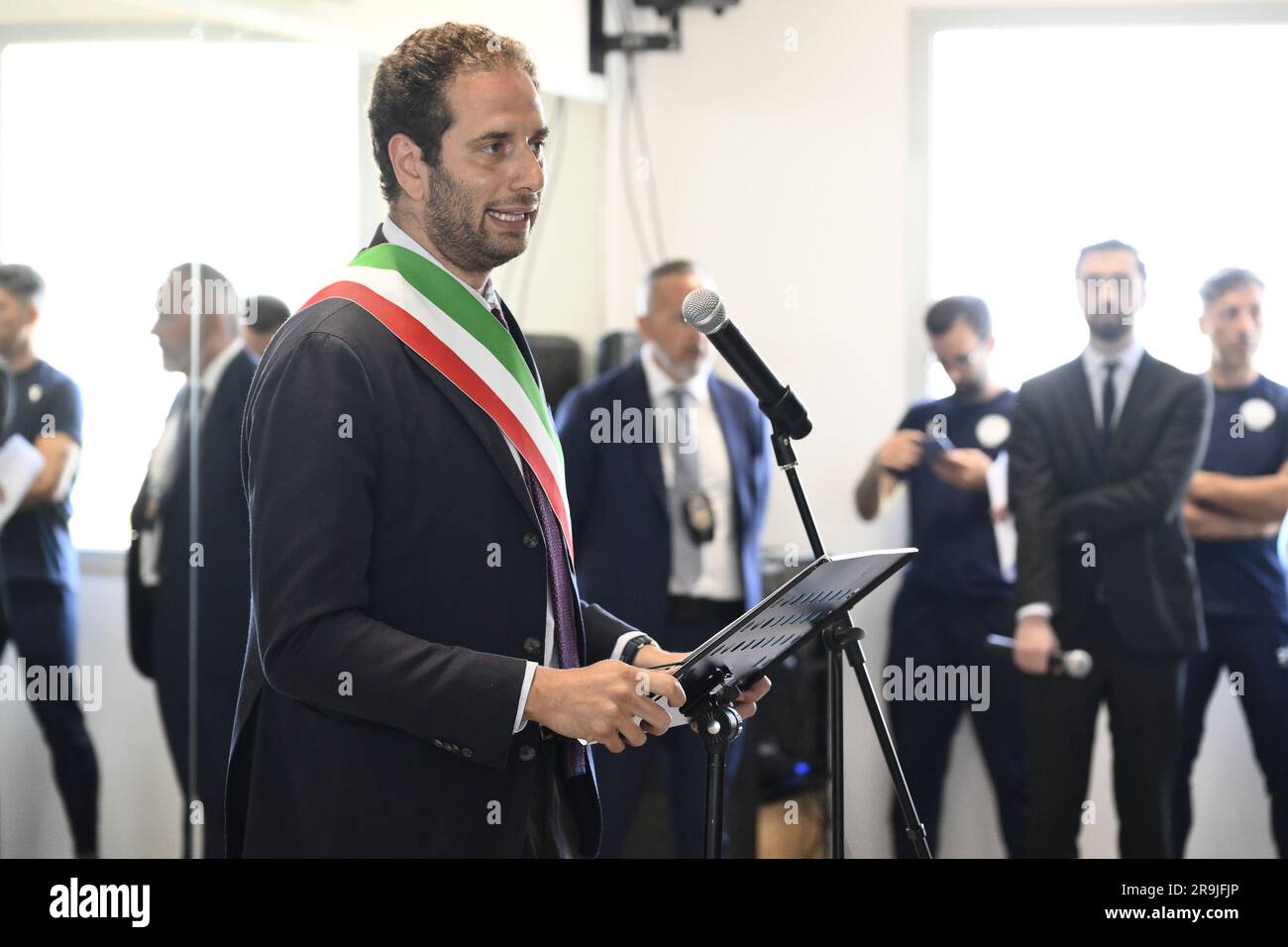 Lido Di Ostia, Italy. 27th June, 2023. Andrea Tobia Zevi during the ...