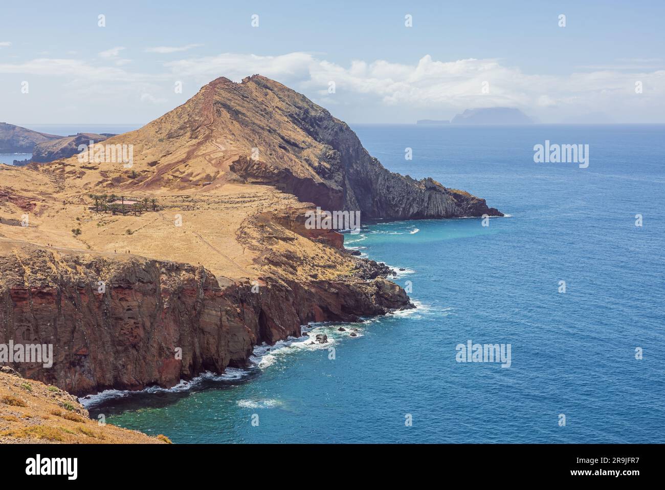 The edge of the promontory of the Ponta de Sao Lourenço, the most ...