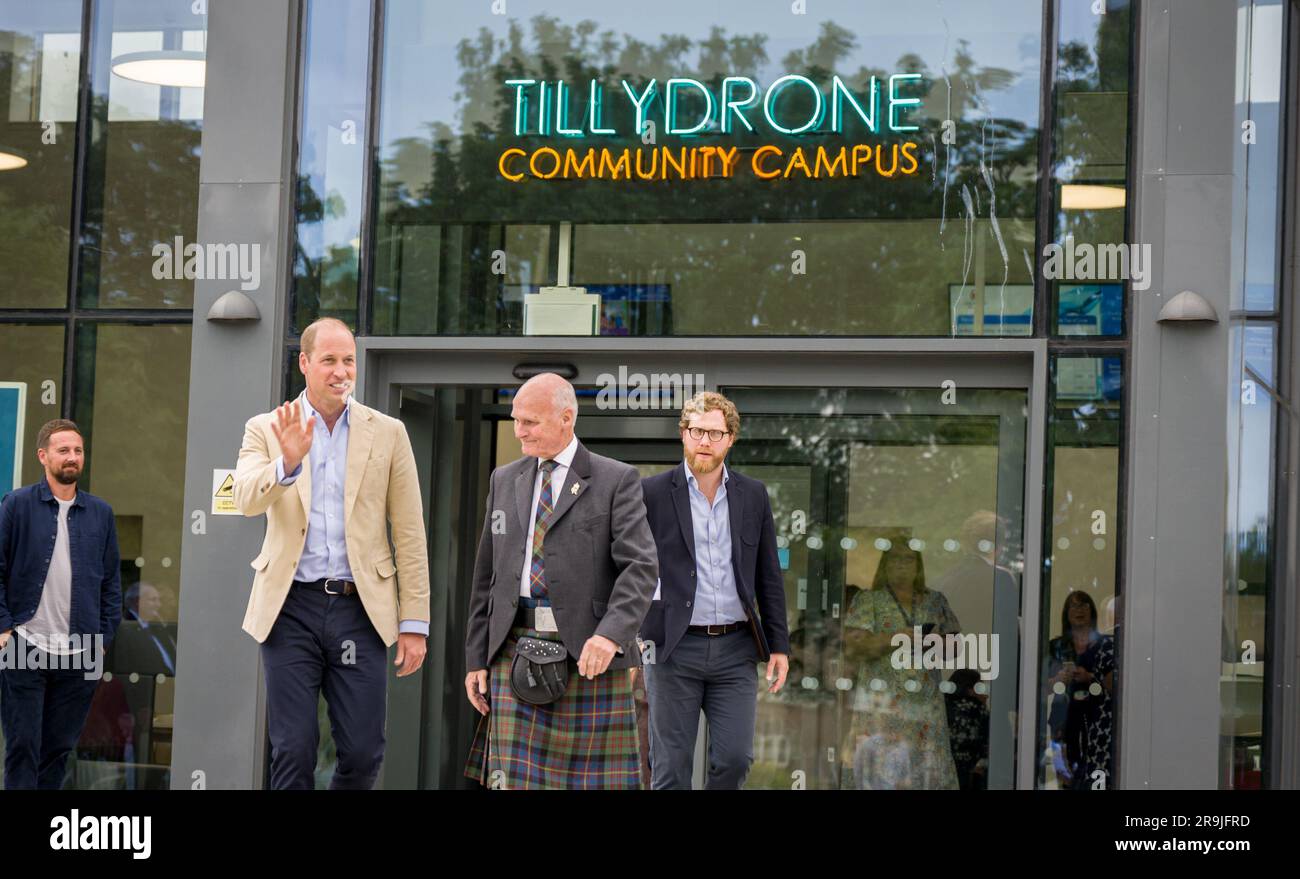 The Prince of Wales during a visit to Tillydrone Community Campus ...
