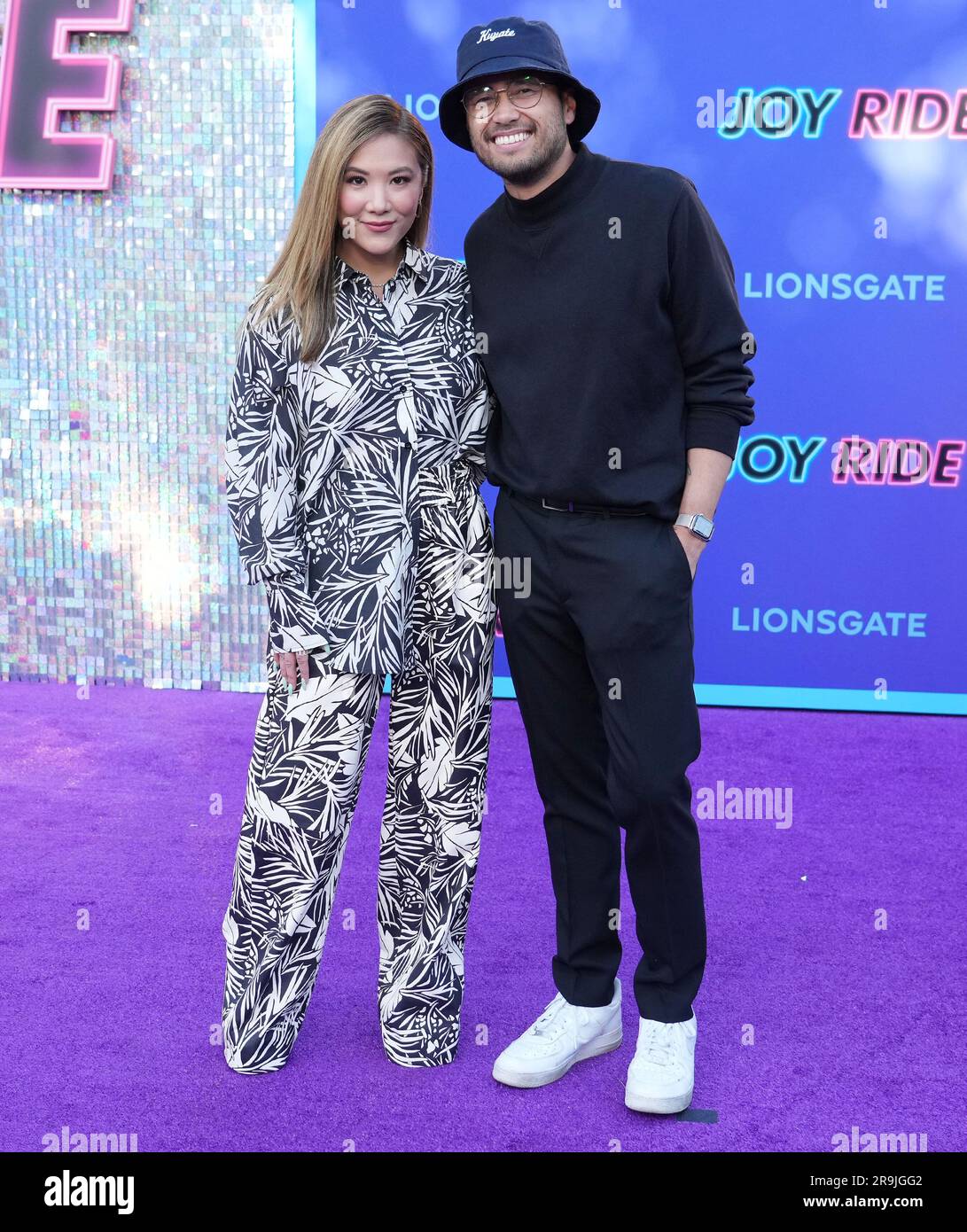 (L-R) Ally Maki and Travis Atreo at the Lionsgate's JOY RIDE Los ...