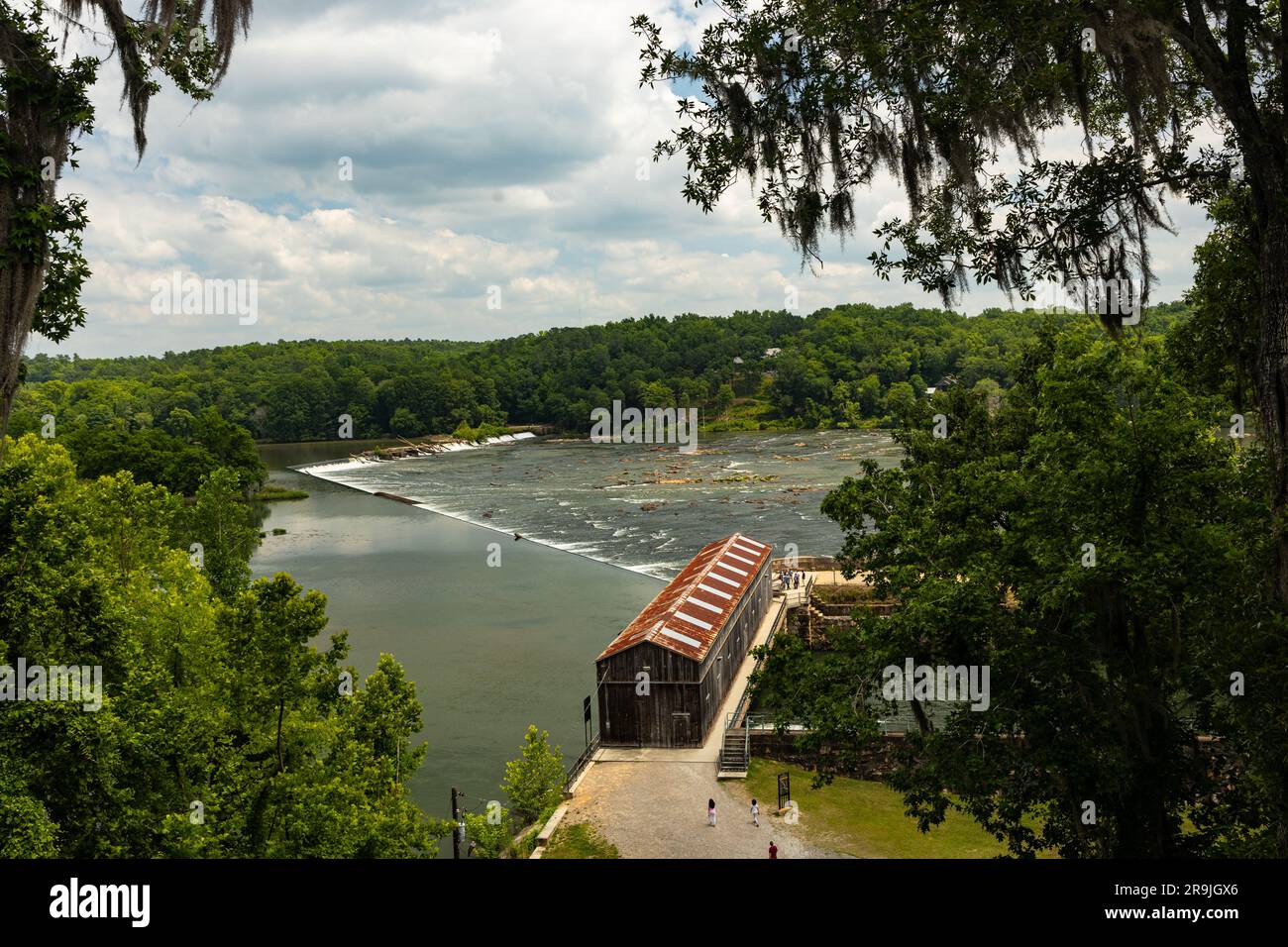Savannah river rapids in Augusta Stock Photo - Alamy