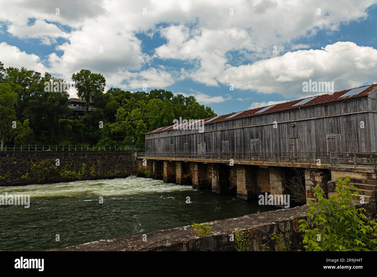 Savannah canal building in Augusta Stock Photo - Alamy