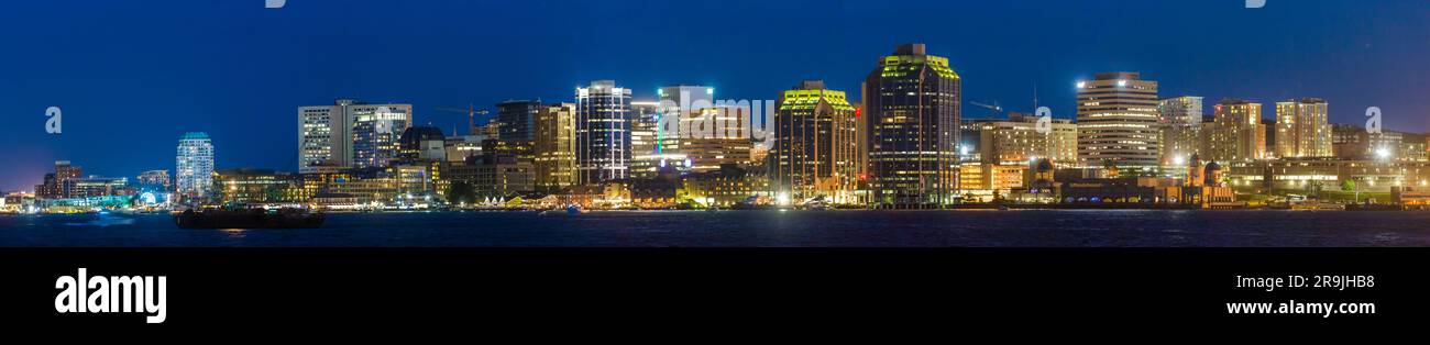 Panorama shot of Halifax Downtown Skyline, Waterfront and Harbor front ...