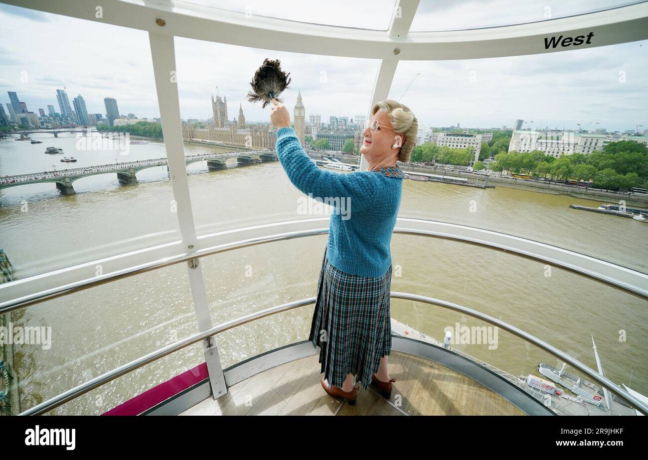 Mrs Doubtfire, played by Gabriel Vick in the musical production in ...