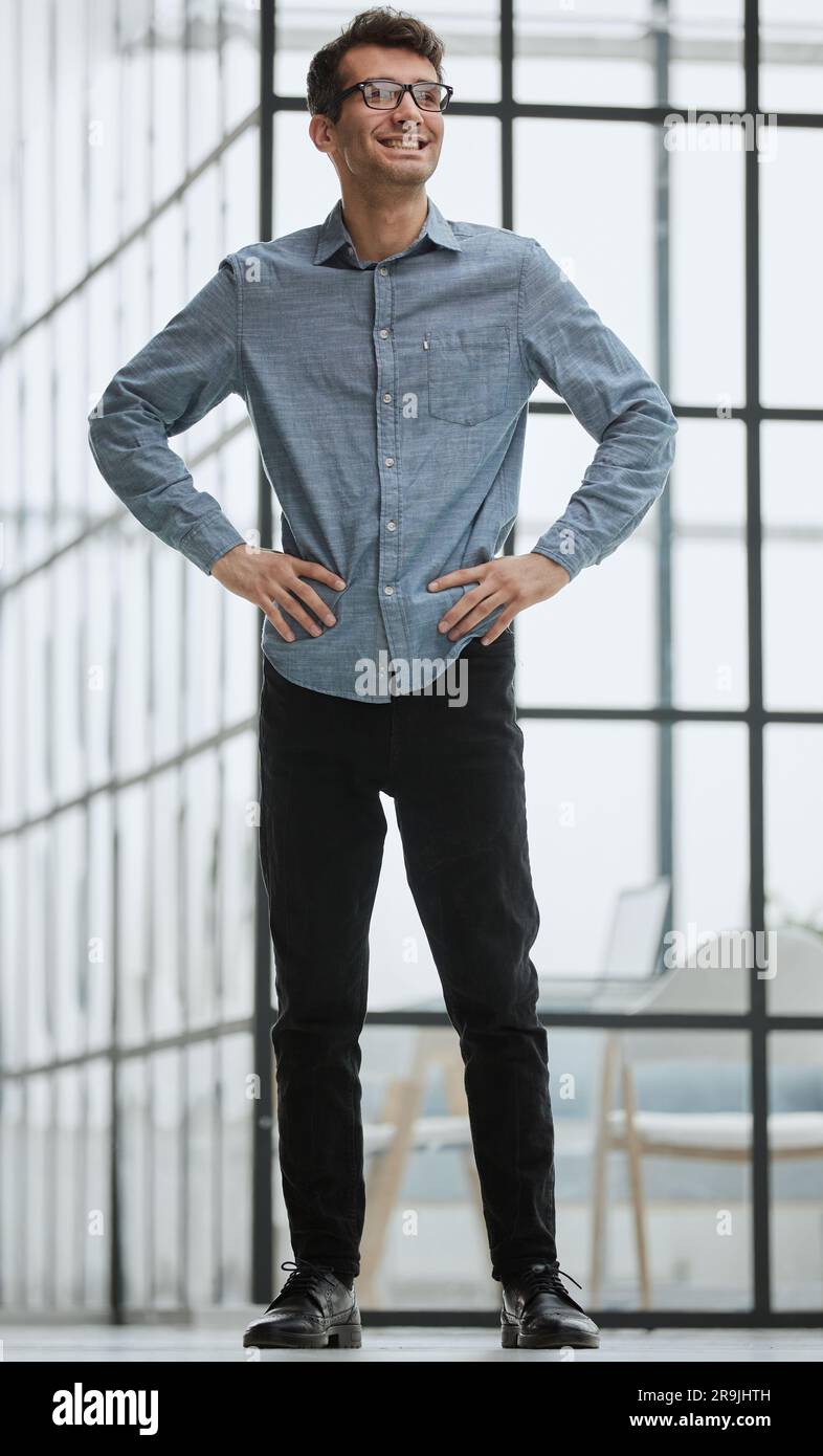 Male corporate leader ceo executive manager wearing glasses posing for ...