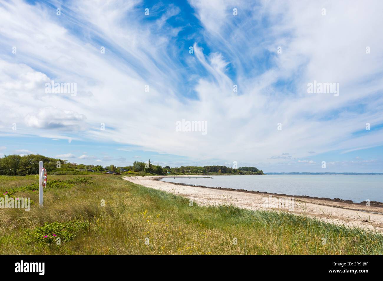 Beach of Købingsmark, northernmost point of Danish Baltic Sea island of ...