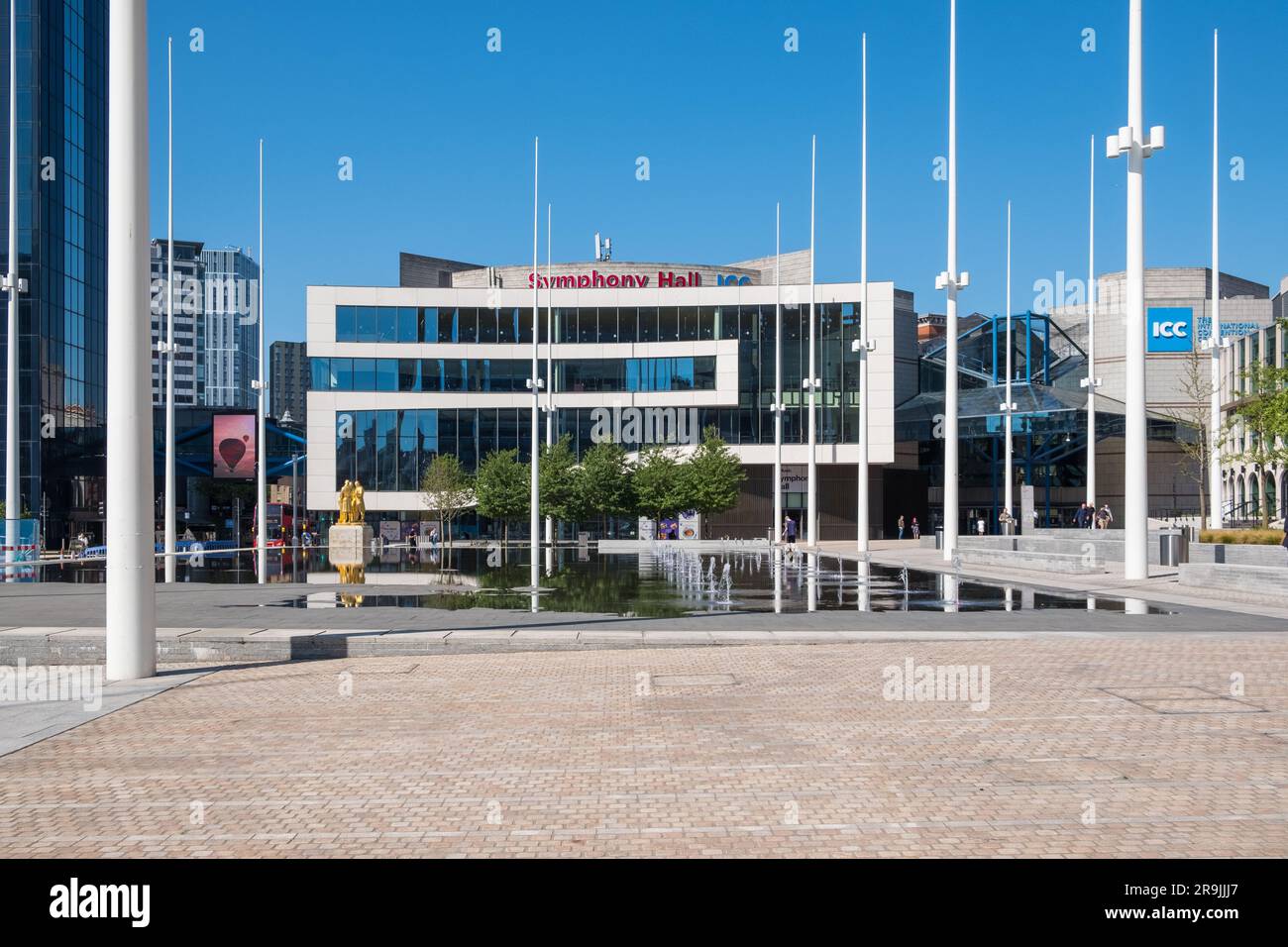 Centenary Square in Birmingham city centre looking towards Symphony ...