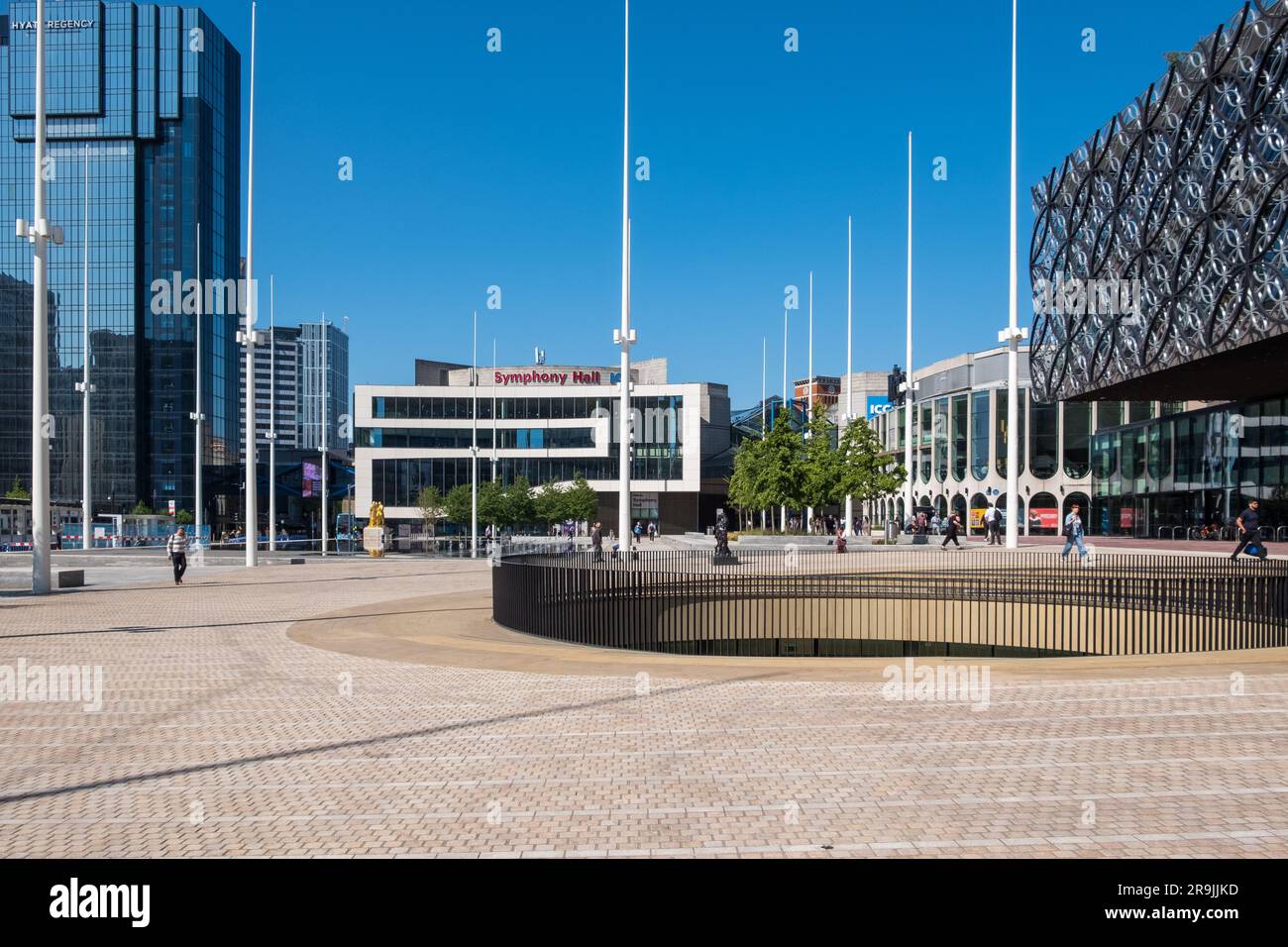 Centenary Square in Birmingham city centre looking towards Symphony ...