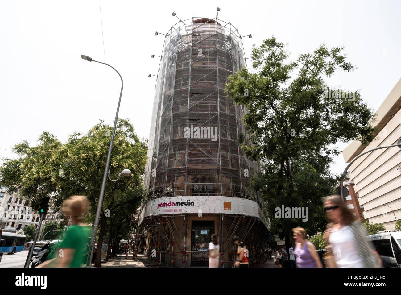 Facade of the building where the Vox banner was placed, on June 27th ...
